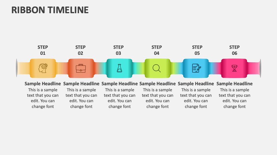 Ribbon Timeline PowerPoint and Google Slides Template - PPT Slides