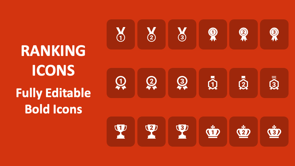 Ranking Icons for Google Slides and PowerPoint
