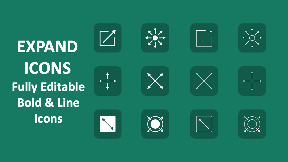 Expand Icons for Google Slides and PowerPoint