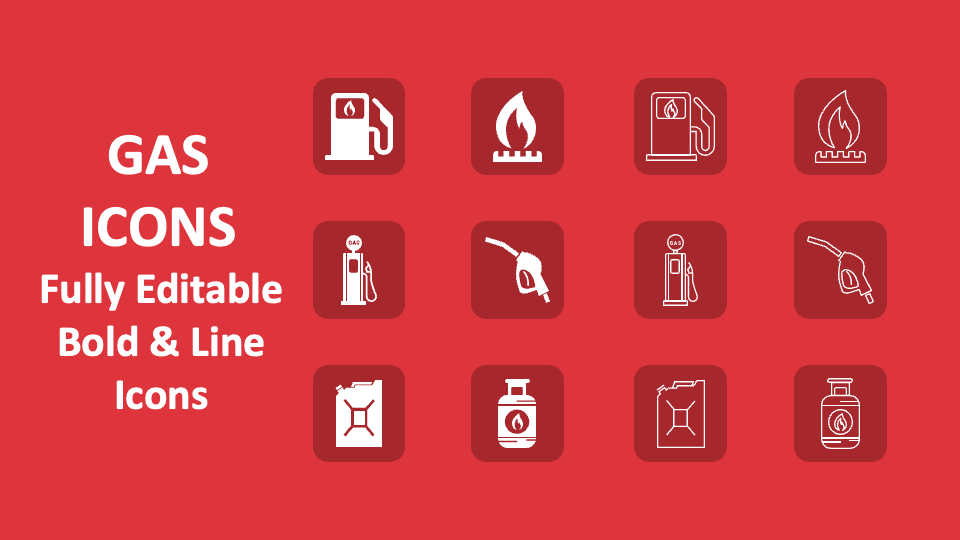 Gas Icons for Google Slides and PowerPoint