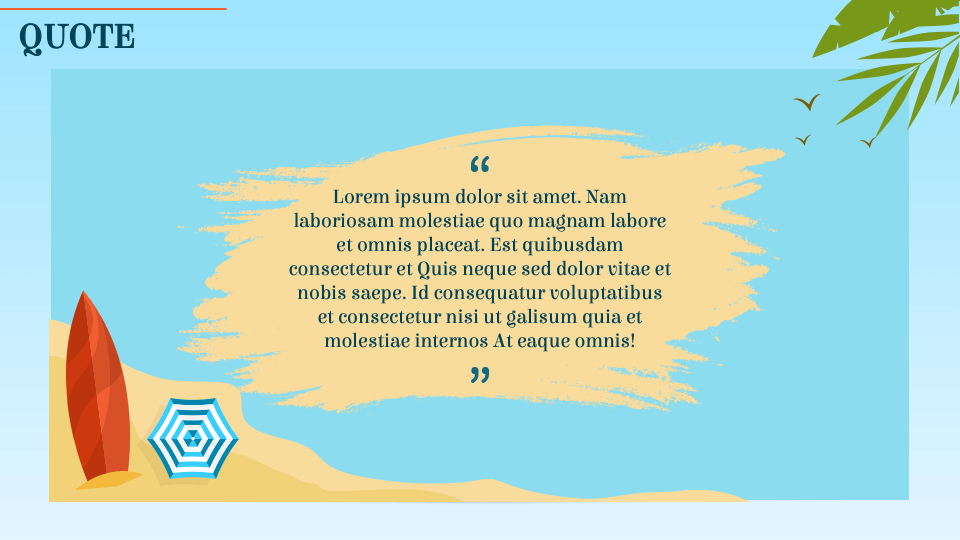 Free Summer Vacation Presentation Theme for Google Slides and PowerPoint