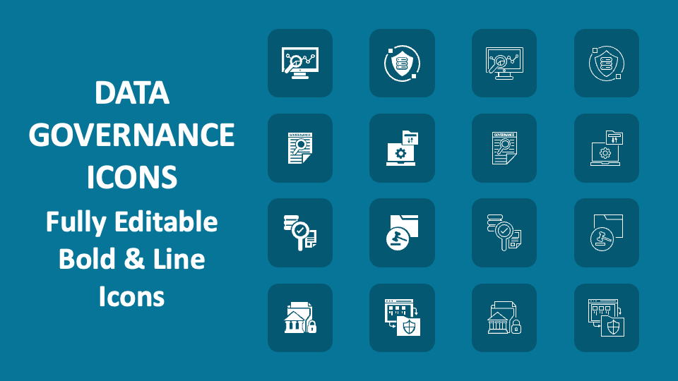 Data Governance Icons for Google Slides and PowerPoint