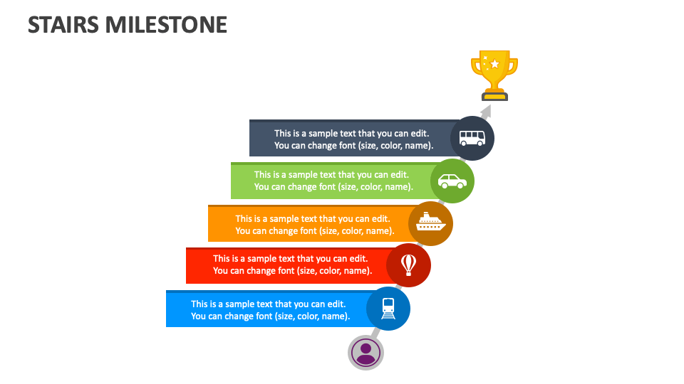 Stairs Milestone PowerPoint and Google Slides Template - PPT Slides