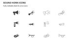 Sound Horn Icons for Google Slides and PowerPoint