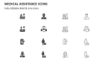 Medical Assistance Icons for Google Slides and PowerPoint