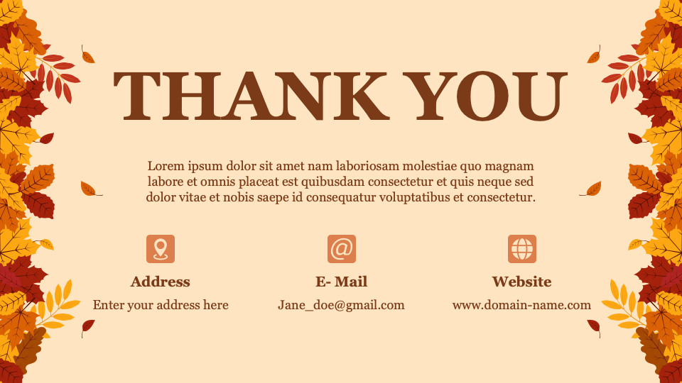 Free Fall Background Presentation Theme for Google Slides and PowerPoint