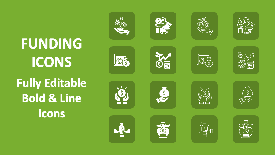 Funding Icons for Google Slides and PowerPoint