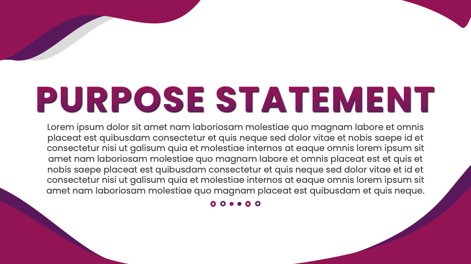 Purpose Statement Template for Google Slides and PowerPoint - PPT Slides