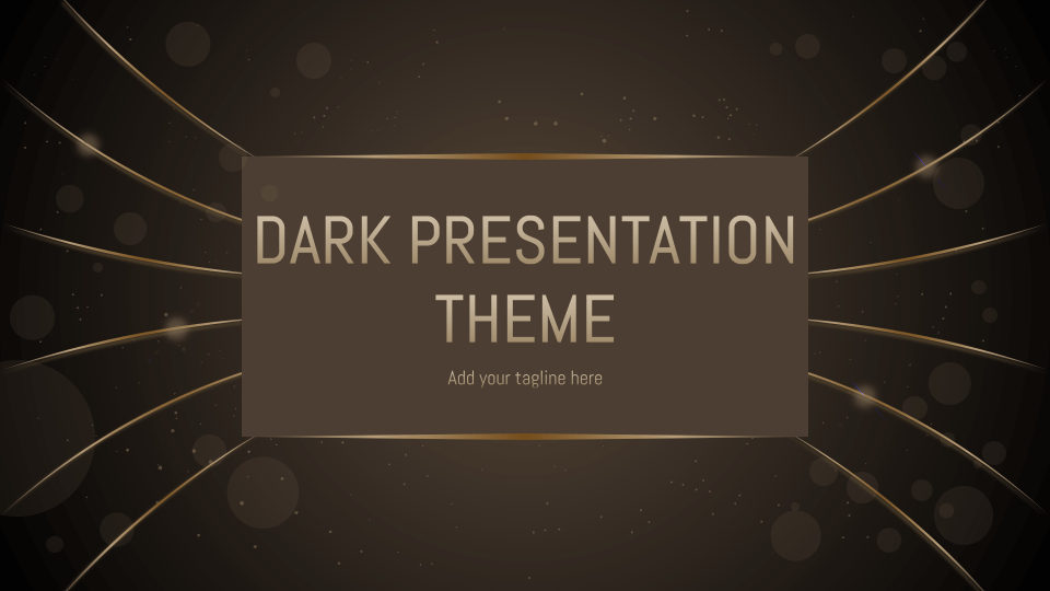 Dark Presentation Theme for PowerPoint and Google Slides - PPT Slides
