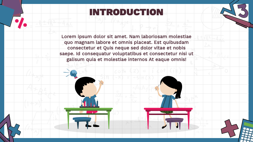 Free Math Theme For Elementary Presentation for Google Slides and ...