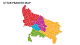 Uttar Pradesh Map for Google Slides and PowerPoint - PPT Slides
