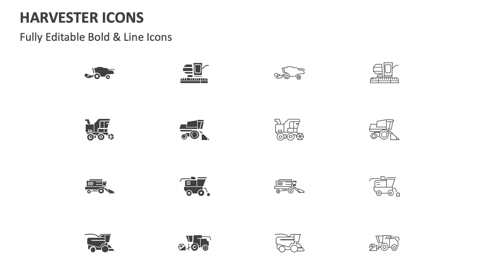Harvester Icons for Google Slides and PowerPoint