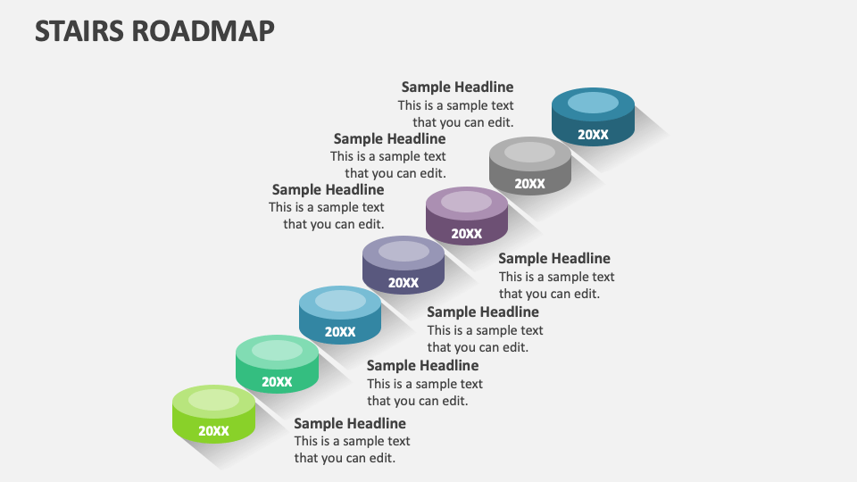 Stairs Roadmap PowerPoint and Google Slides Template - PPT Slides
