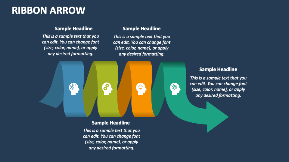 Ribbon Arrow PowerPoint and Google Slides Template - PPT Slides