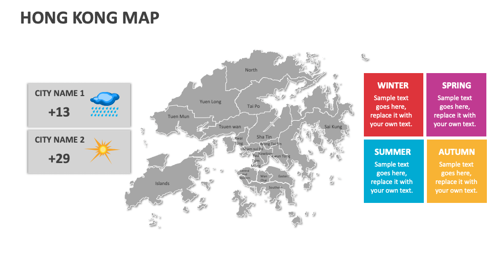 Hong Kong Map for Google Slides and PowerPoint - PPT Slides