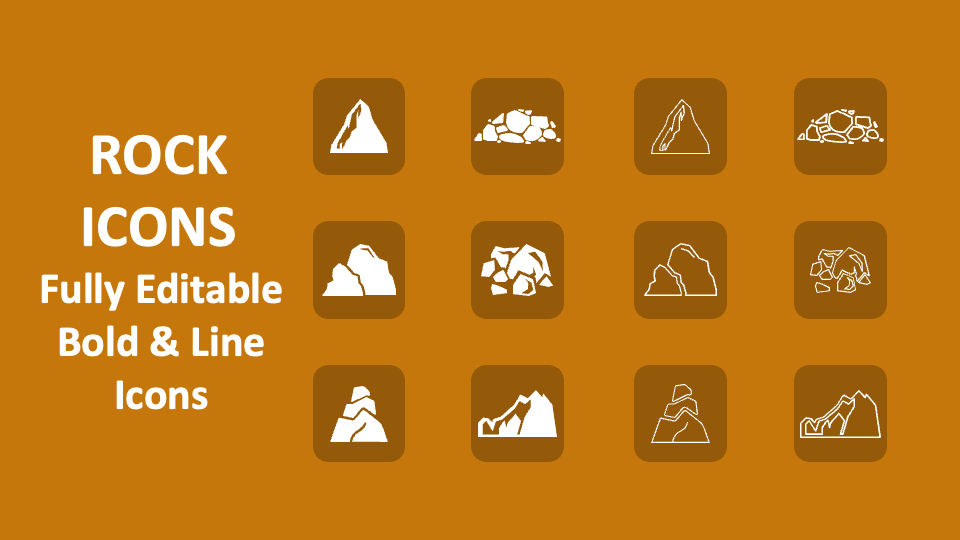 Rock Icons for Google Slides and PowerPoint