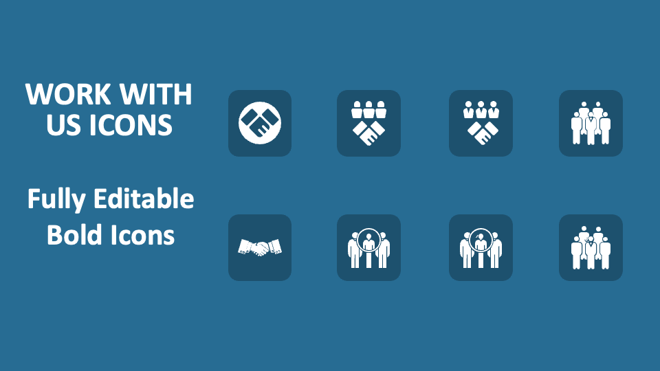 Work with us Icons for Google Slides and PowerPoint