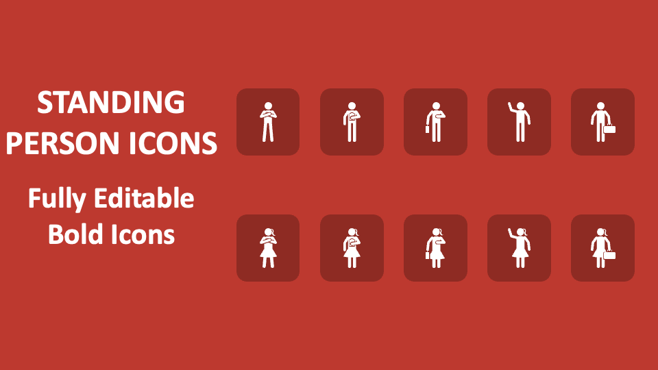 Standing Person Icons for Google Slides and PowerPoint