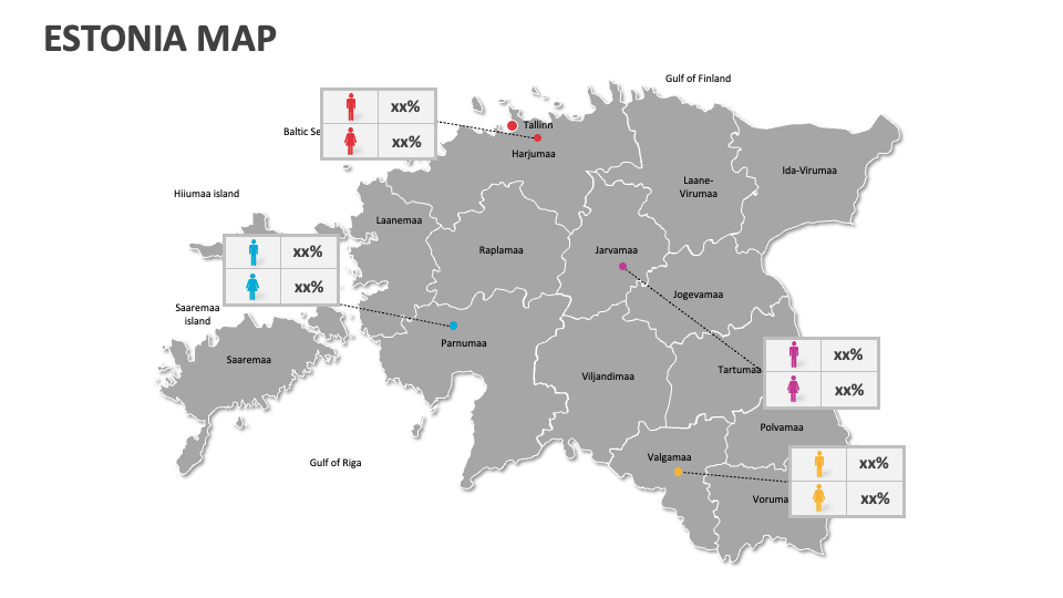 Estonia Map for Google Slides and PowerPoint - PPT Slides