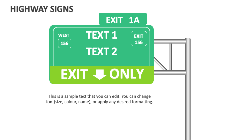Highway Signs Template for PowerPoint and Google Slides - PPT Slides