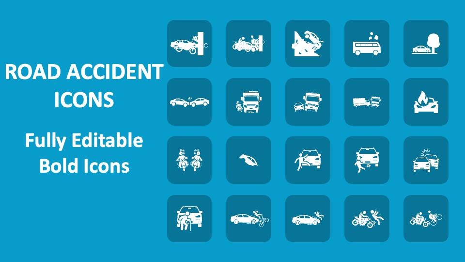 Road Accident Icons for Google Slides and PowerPoint