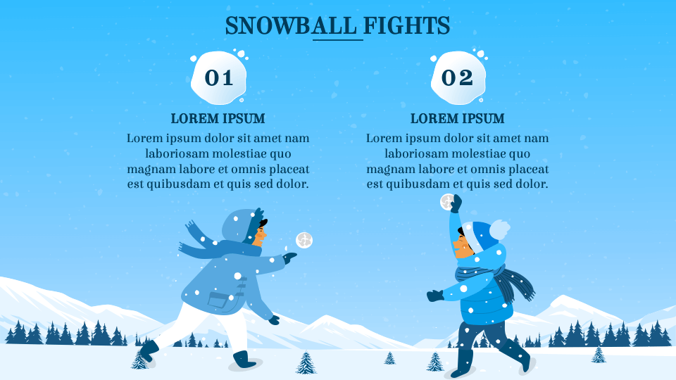 Free Falling Snow Presentation Theme for Google Slides and PowerPoint