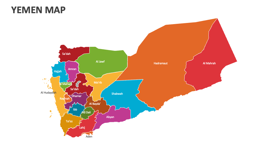 Yemen Map for Google Slides and PowerPoint - PPT Slides