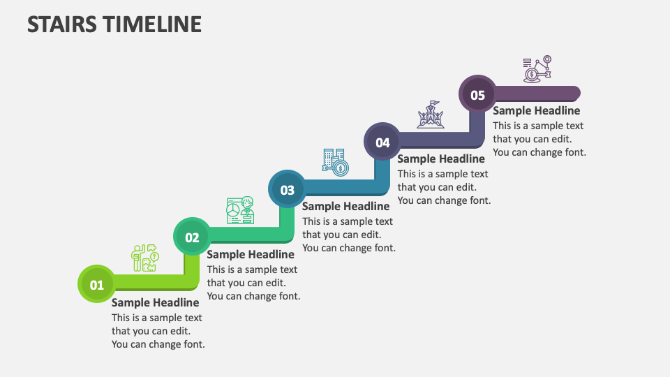Stairs Timeline PowerPoint and Google Slides Template - PPT Slides
