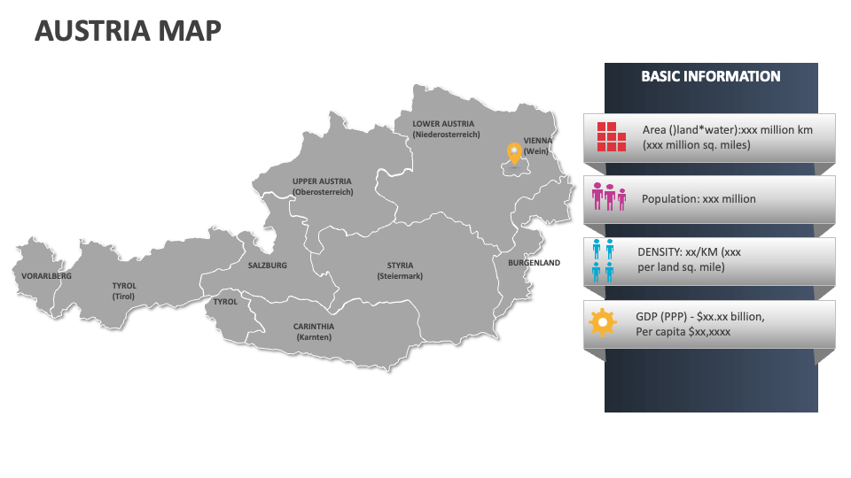 Austria Map for Google Slides and PowerPoint - PPT Slides