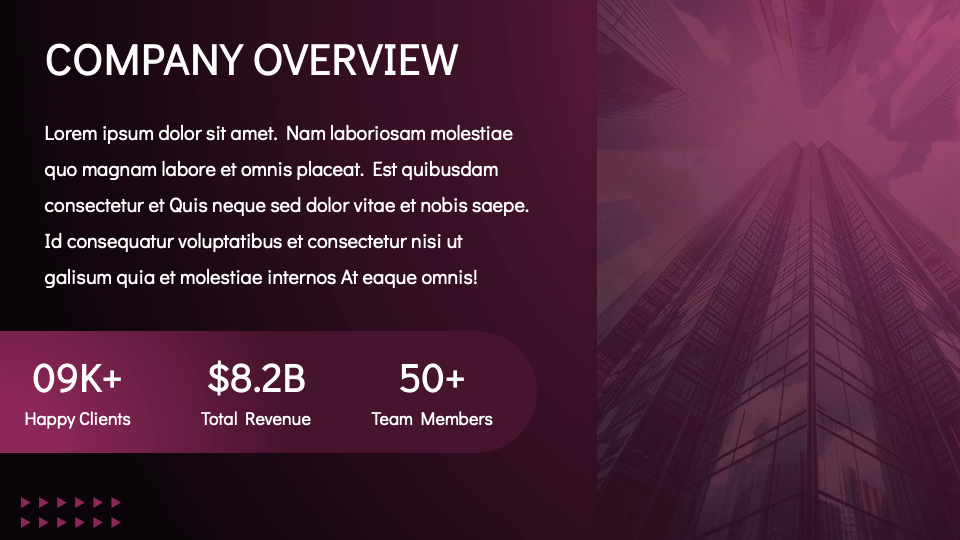 Dark Gradient Pitch Deck for Google Slides and PowerPoint