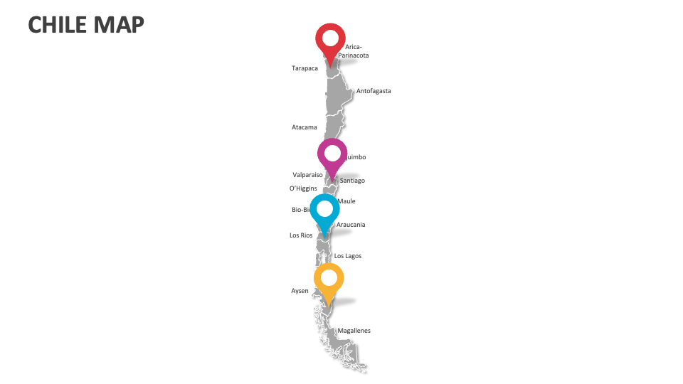Chile Map for Google Slides and PowerPoint - PPT Slides