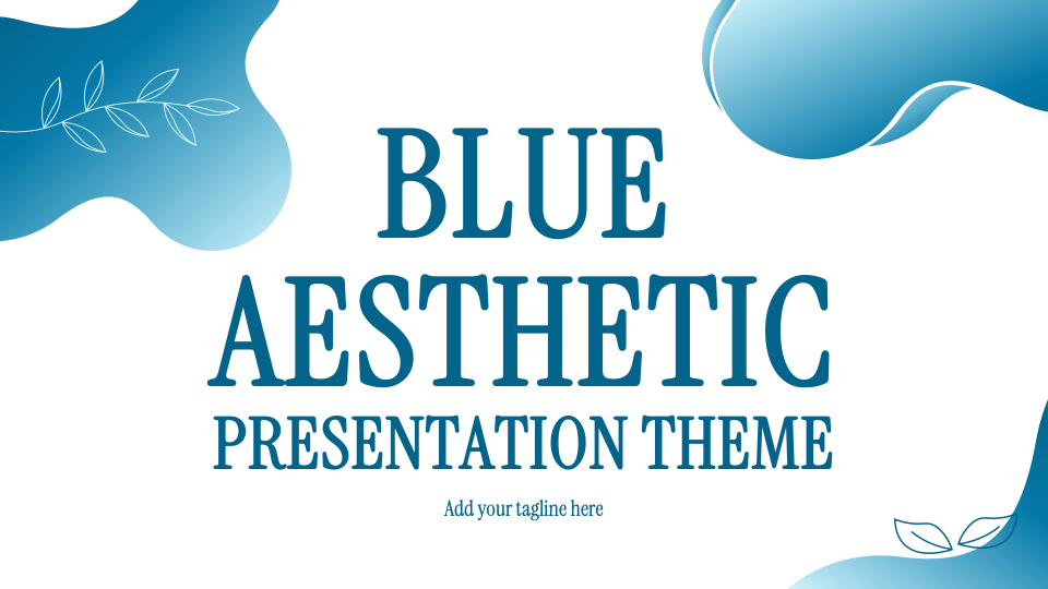 Free Blue Aesthetic Presentation Theme for Google Slides and PowerPoint