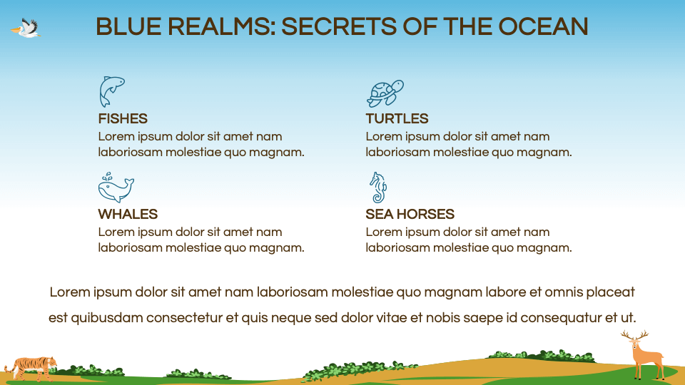 Free - Animal Habitat Presentation Template for Google Slides and ...