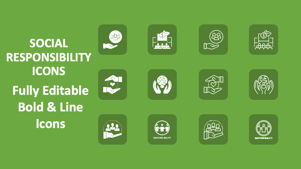 Social Responsibility Icons for Google Slides and PowerPoint