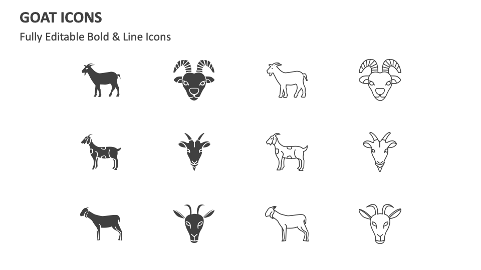 Goat Icons for PowerPoint and Google Slides - PPT Slides