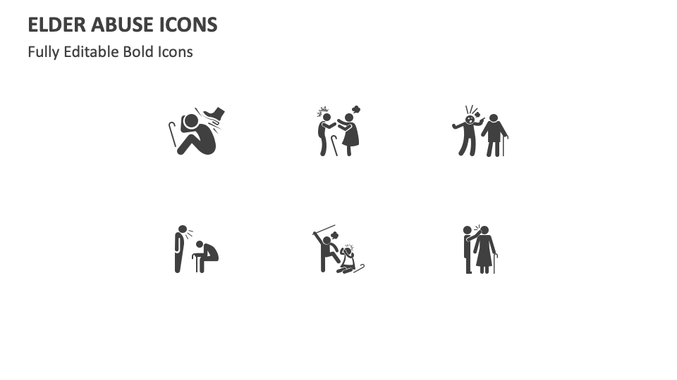 Elder Abuse Icons for Google Slides and PowerPoint