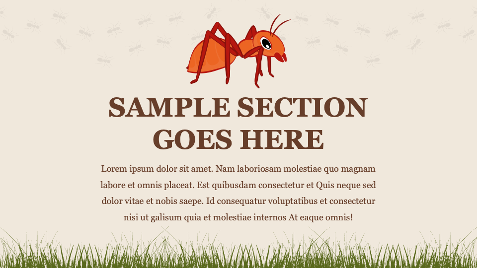 Free Ant Theme for Google Slides and PowerPoint