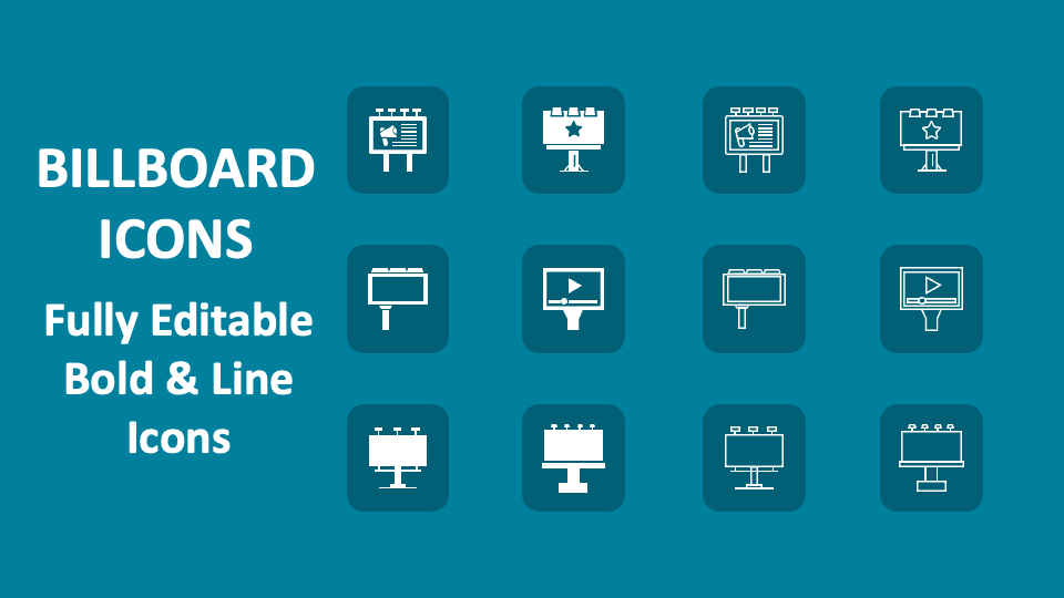 Billboard Icons for Google Slides and PowerPoint