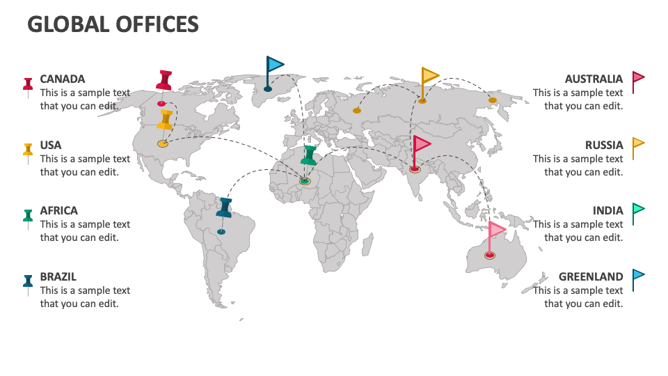 Global Offices PowerPoint and Google Slides Template - PPT Slides