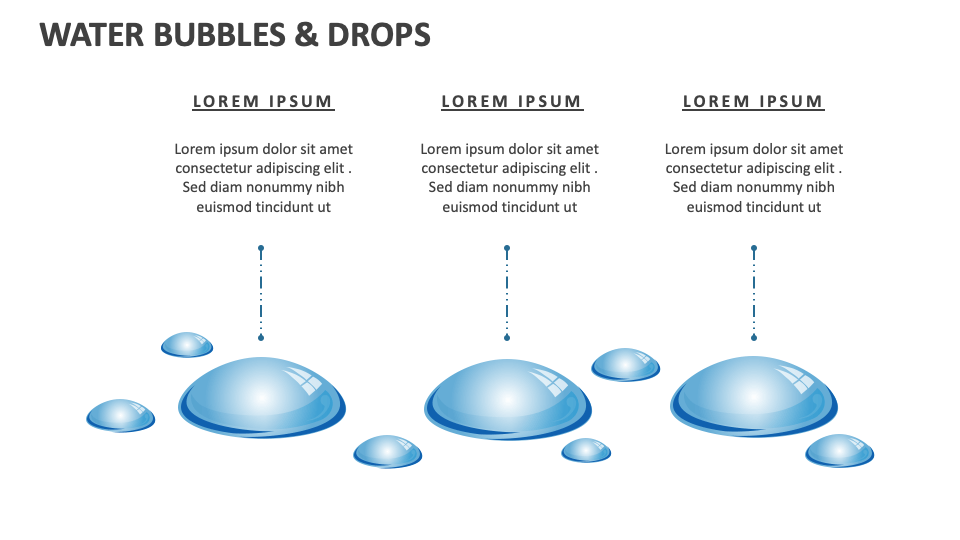 Water Bubbles and Drops PowerPoint and Google Slides Template - PPT Slides