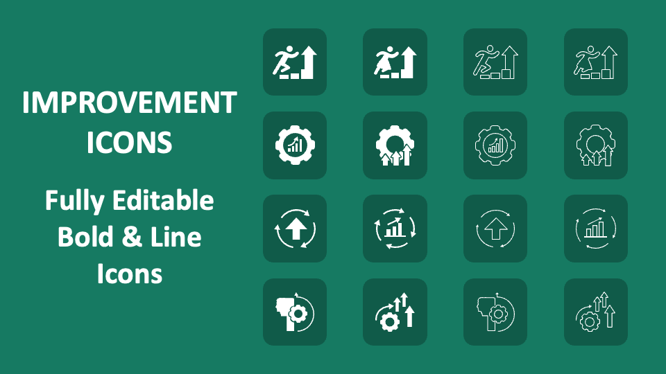 Improvement Icons for Google Slides and PowerPoint