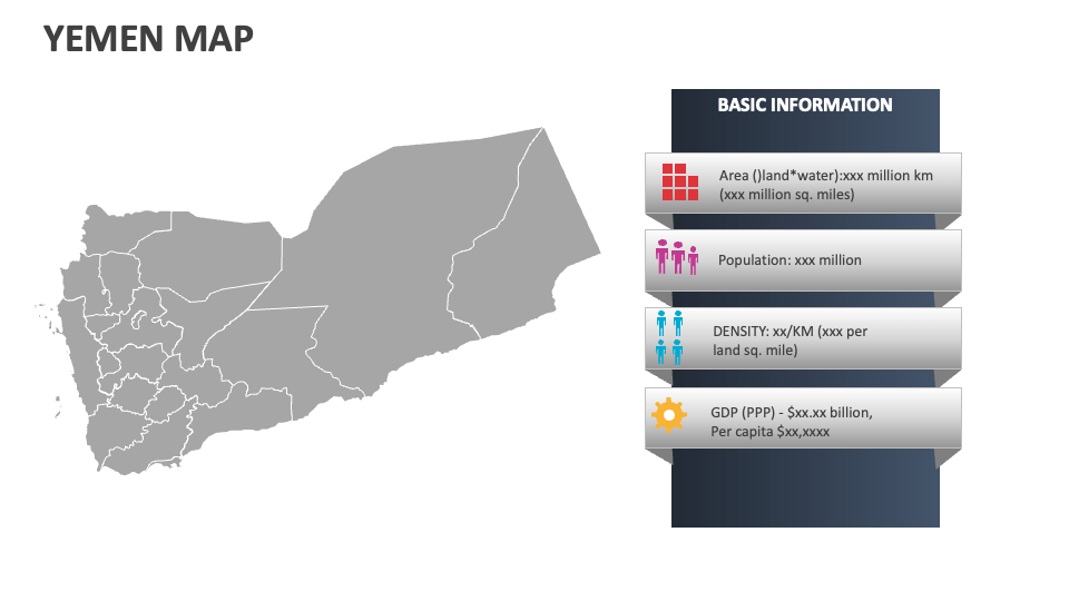 Yemen Map for Google Slides and PowerPoint - PPT Slides