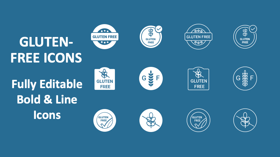 Gluten-Free Icons for PowerPoint and Google Slides - PPT Slides