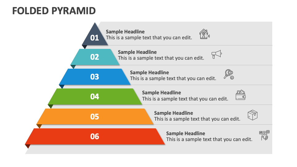 Folded Pyramid PowerPoint and Google Slides Template - PPT Slides