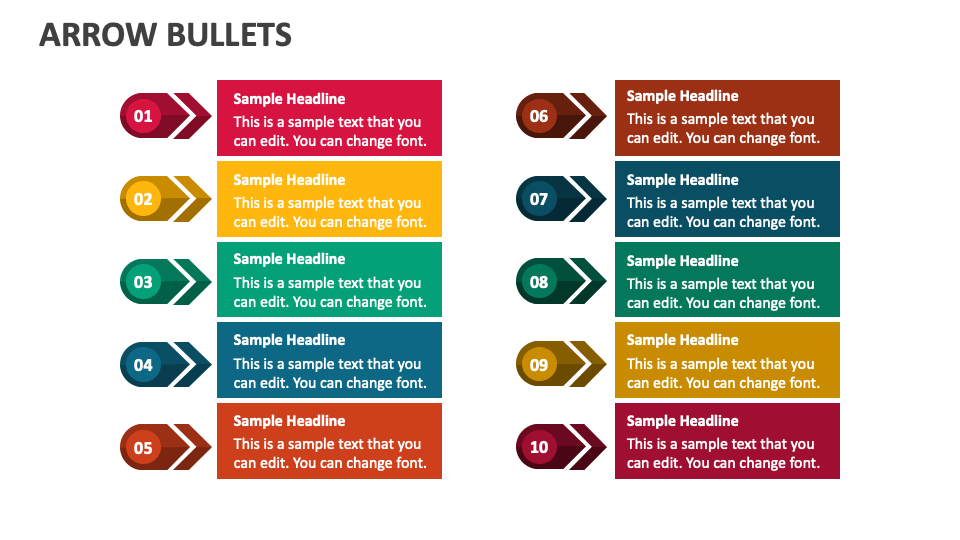 Arrow Bullets PowerPoint and Google Slides Template - PPT Slides