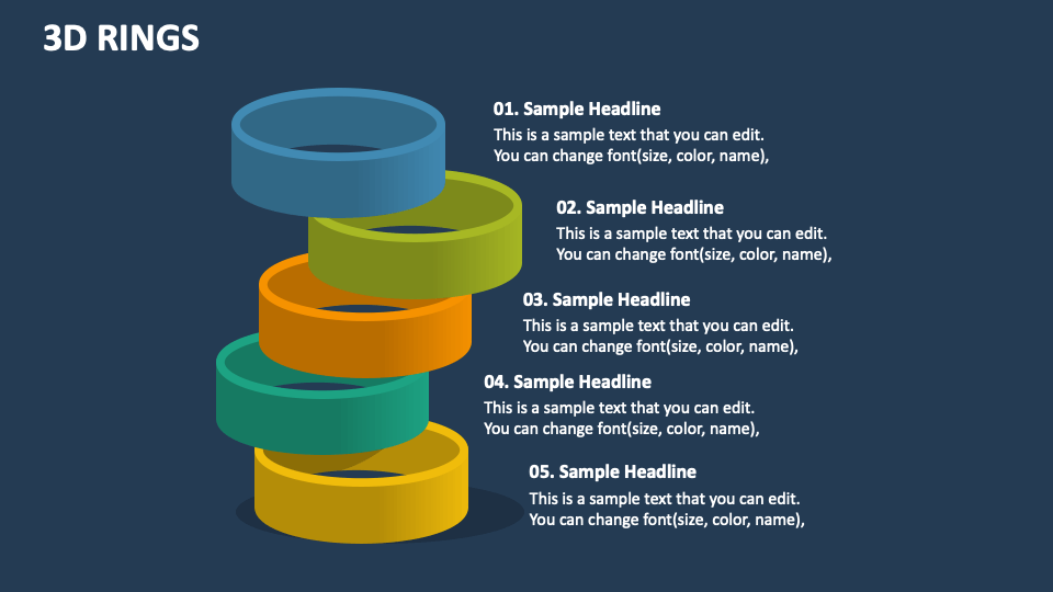 3D Rings PowerPoint and Google Slides Template - PPT Slides