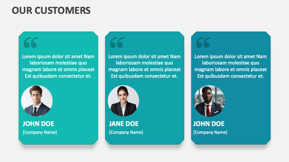 Our Customers Template for Google Slides and PowerPoint - PPT Slides