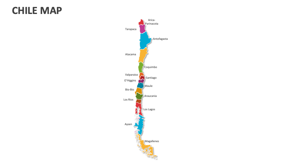 Chile Map for Google Slides and PowerPoint - PPT Slides