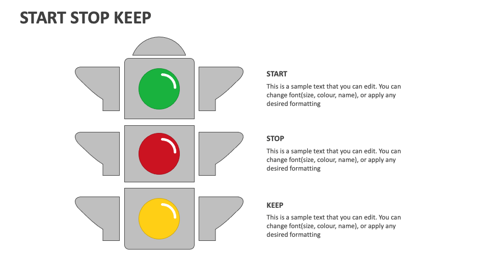 Start Stop Keep PowerPoint and Google Slides Template - PPT Slides