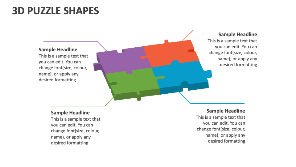 3D Puzzle Shapes PowerPoint and Google Slides Template - PPT Slides